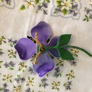 Vintage | Jewelry | Vintage Purple Pin And Earrings Set | Poshmark